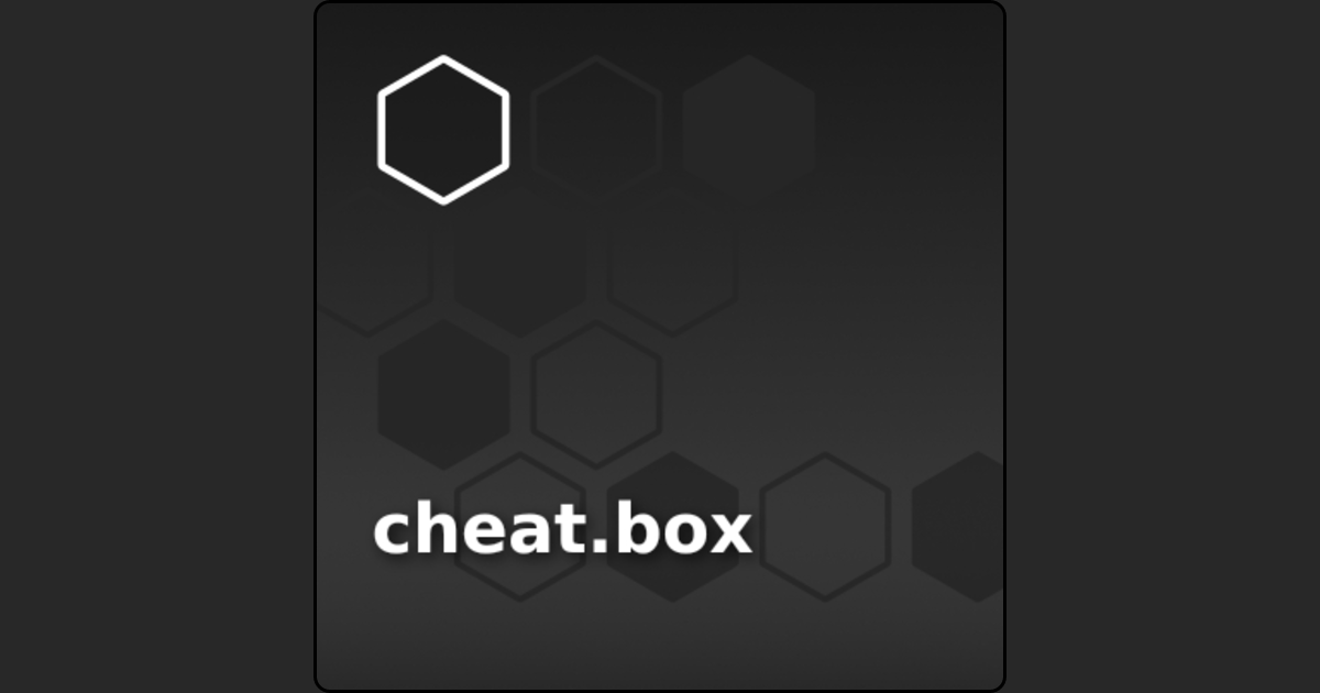 cheat.box - Profile | .box